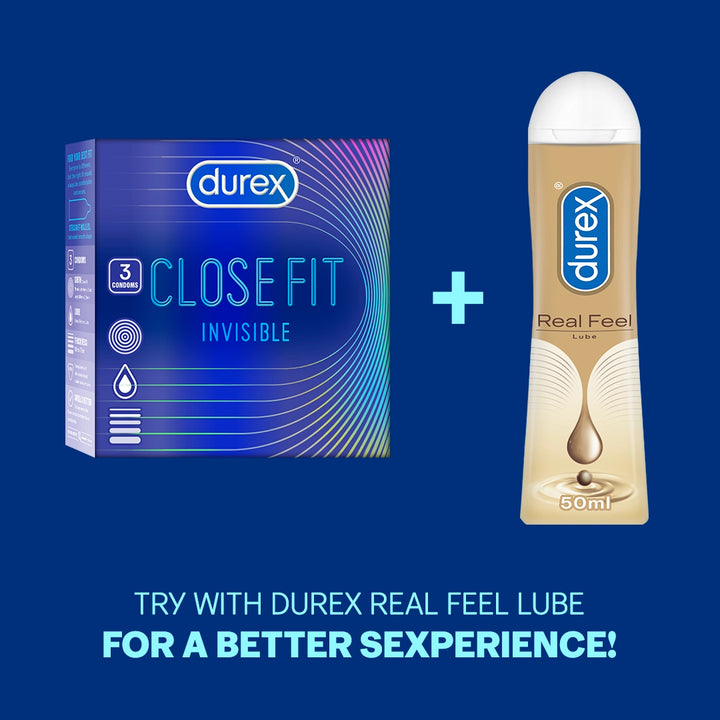 Durex Close Fit Invisible - 3 Condoms, 3s (Pack of 1) | Durex India